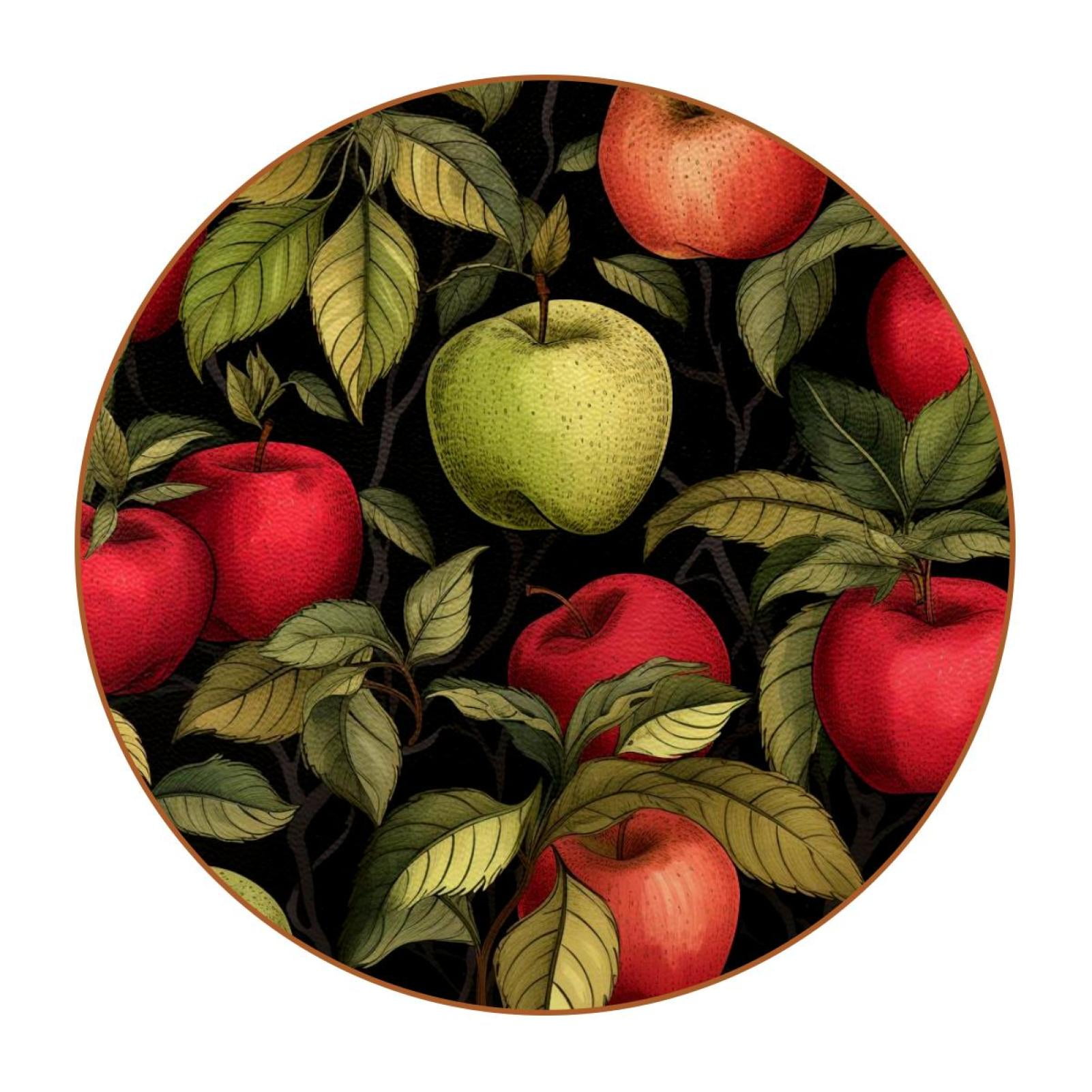 Thanksgiving Microfiber Leather Round Coasters (6PCS) - 11x11 cm/4.3x4 ...