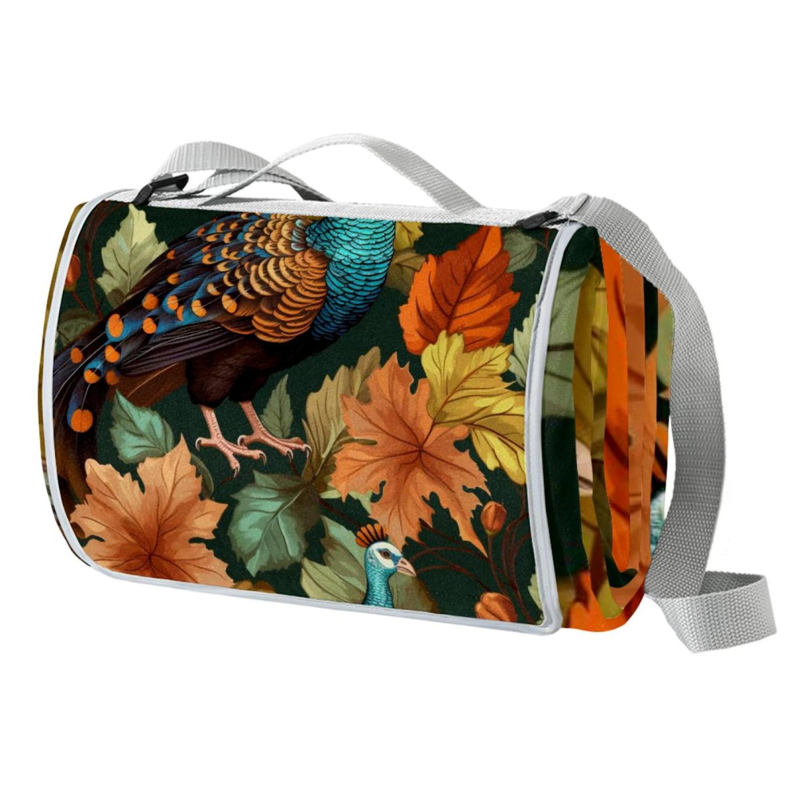 Thanksgiving Outdoor Canvas Picnic Blanket Waterproof and Foldable Mat ...