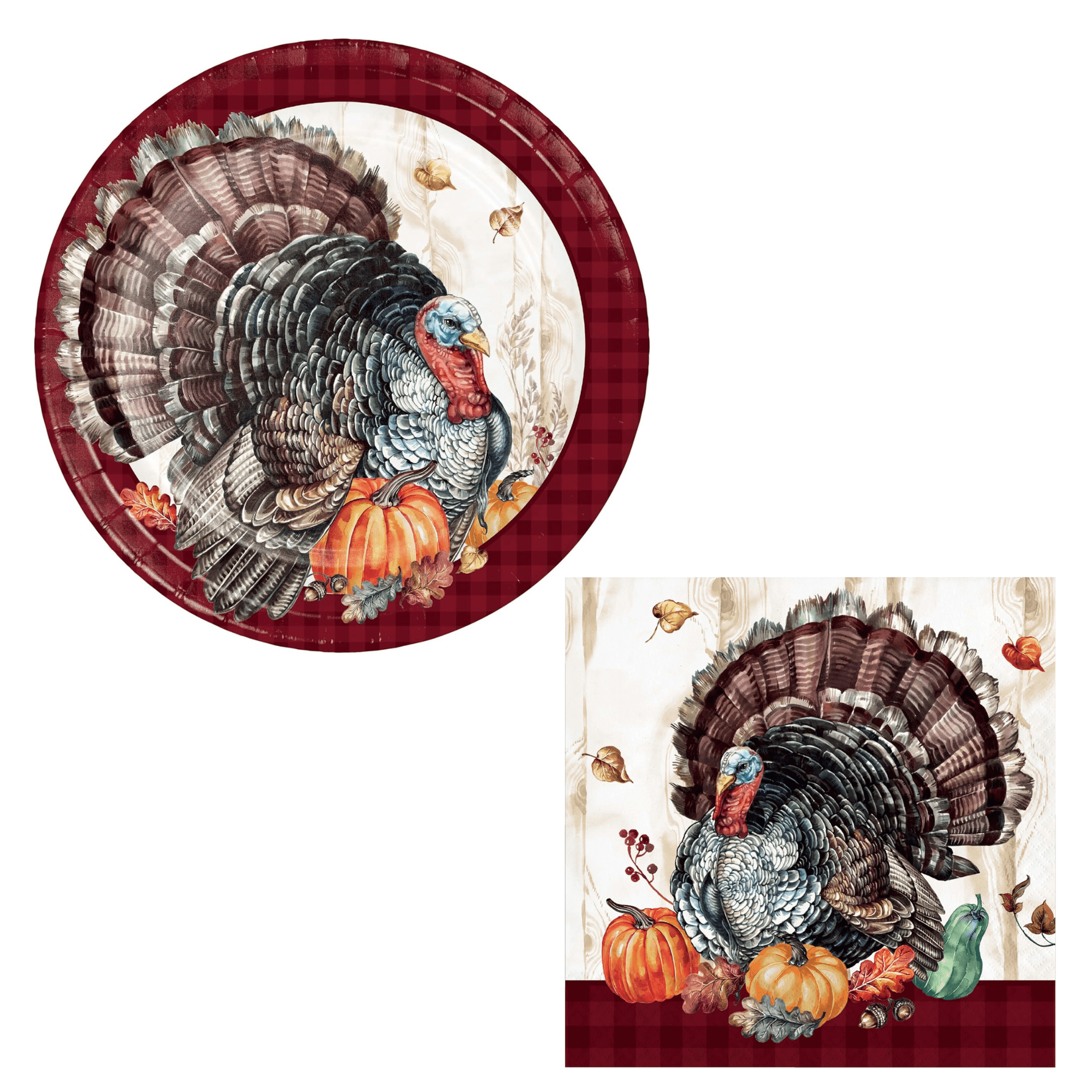 Thanksgiving Party Supplies Timeless Turkey Dinner Plate and Dinner ...