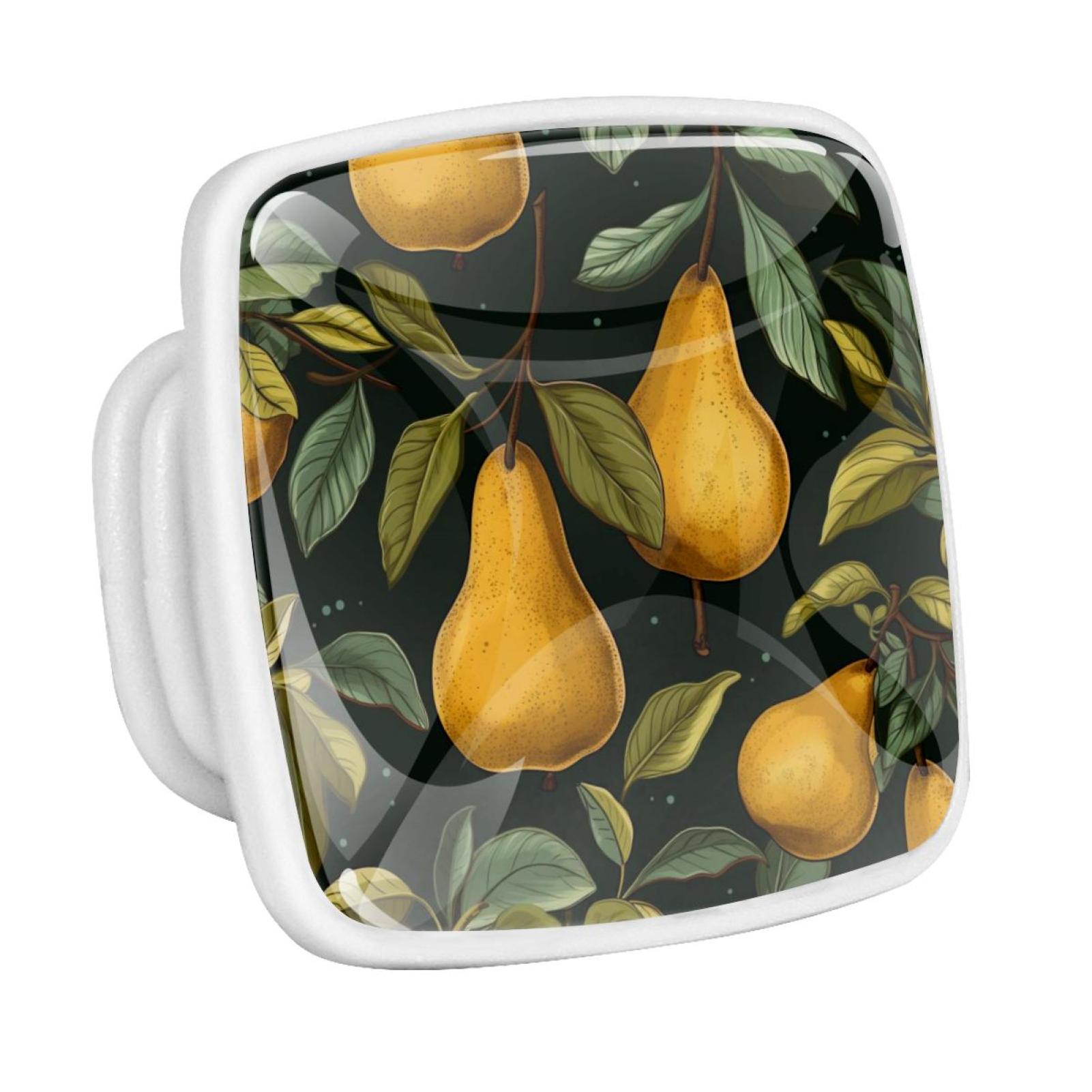 Thanksgiving Pear Fluorescent Drawer Pulls with Screws Square 4-Pack ...