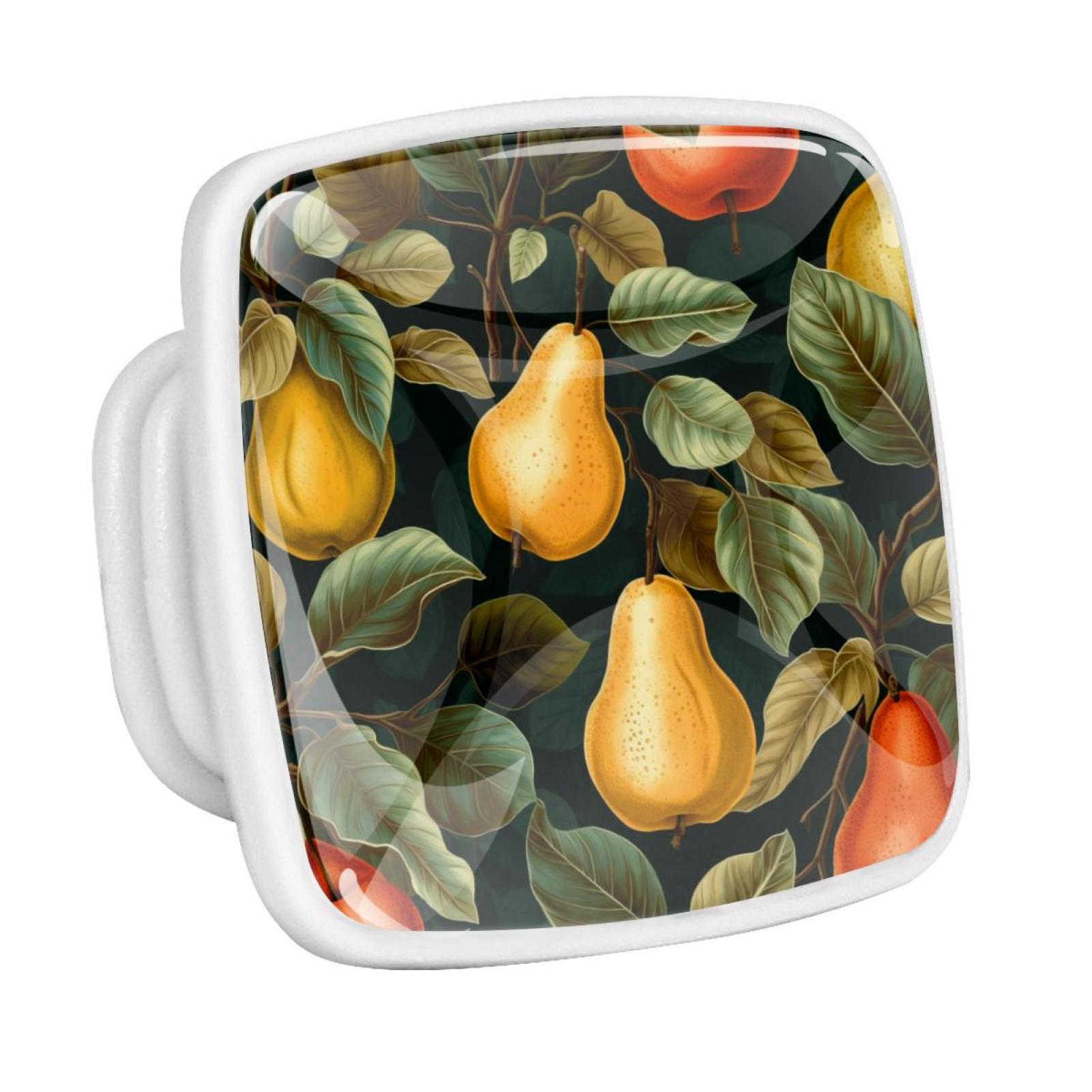 Thanksgiving Pear Fluorescent Drawer Pulls with Screws Square 4-Pack ...