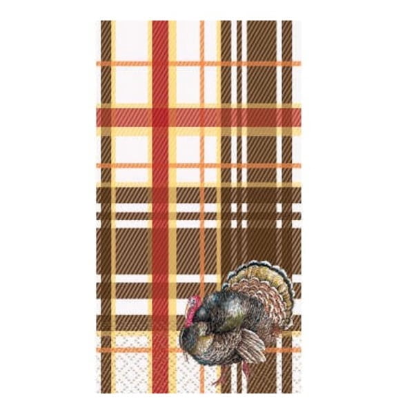 Various Thanksgiving Plaid Turkey Guest Napkins, 16 Count - Walmart.com