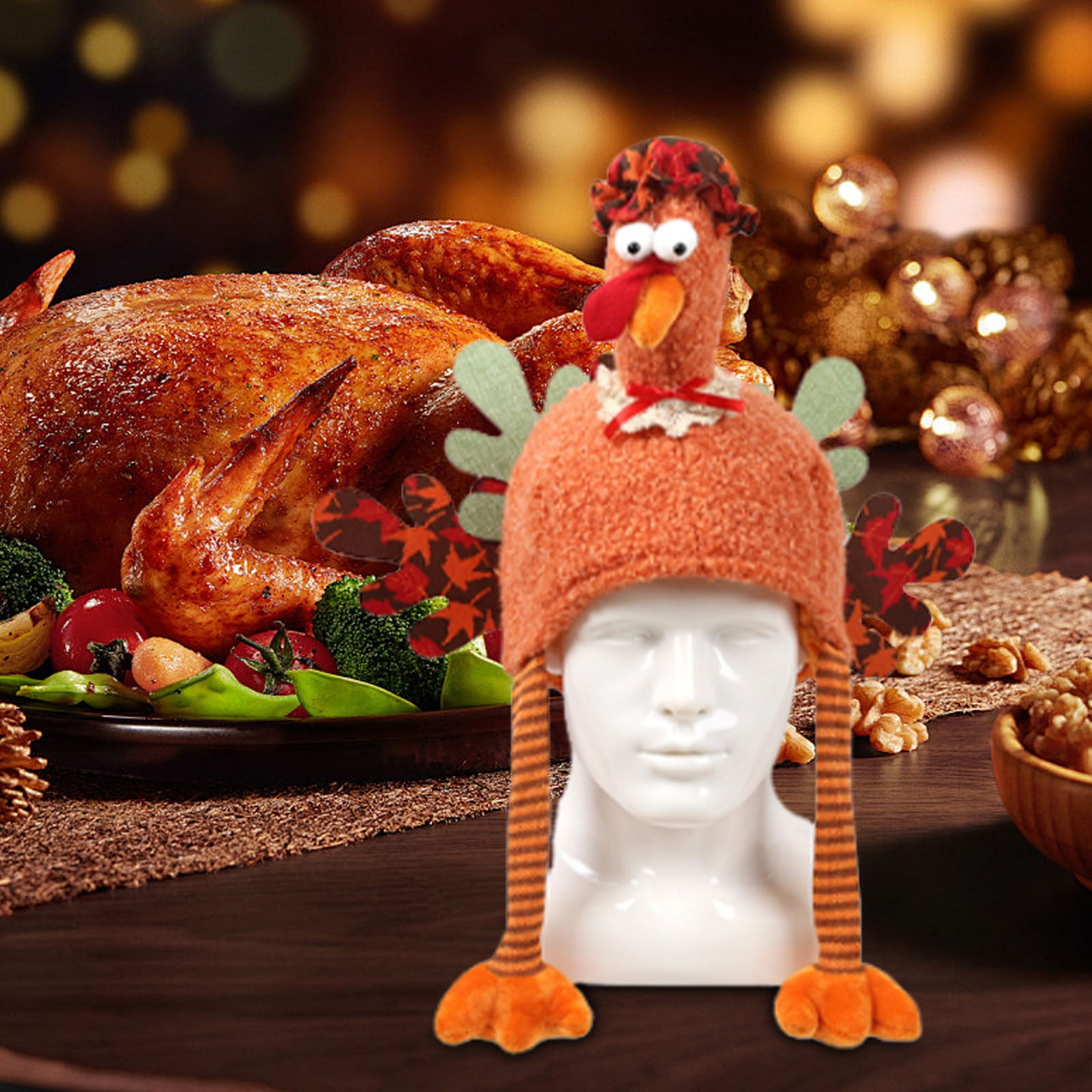 Fall Savings Thanksgiving Plush Turkey Hat with Legs,Thanksgiving Day ...