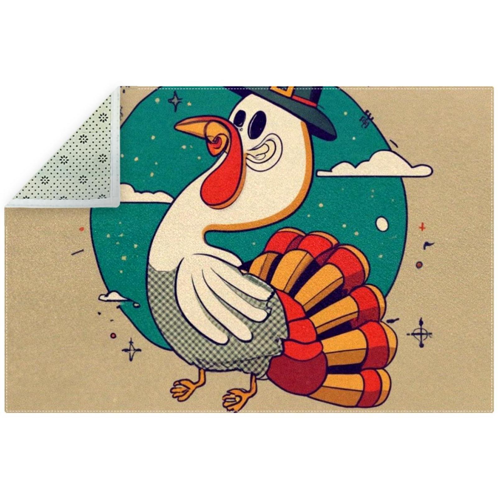 Thanksgiving Polyester Indoor Mat for Comfort and Style - Home or ...