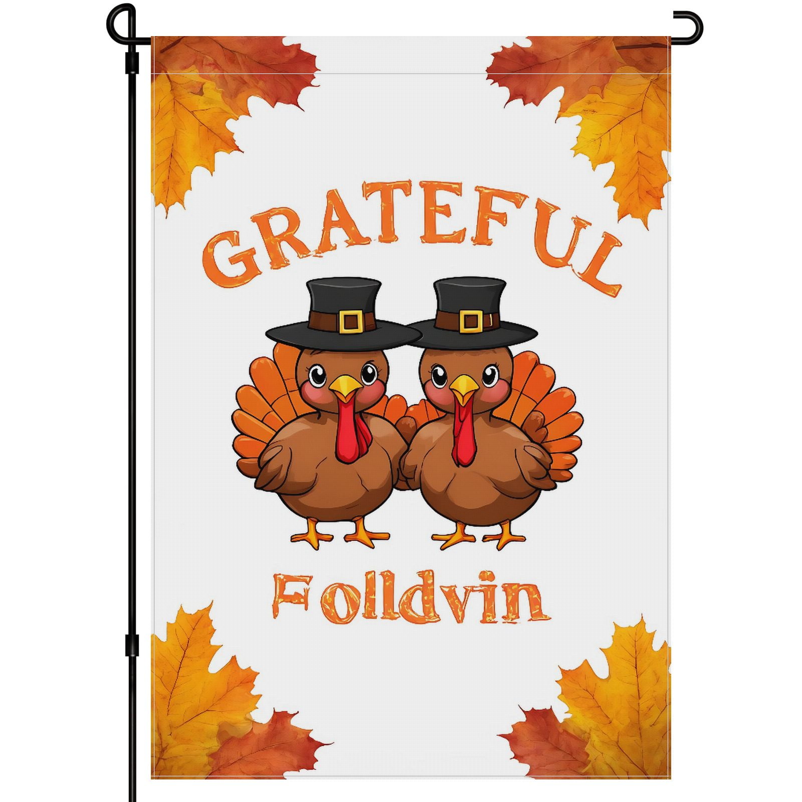 Thanksgiving Porch Flags Durable Cartoon Turkey Garden Decor for ...