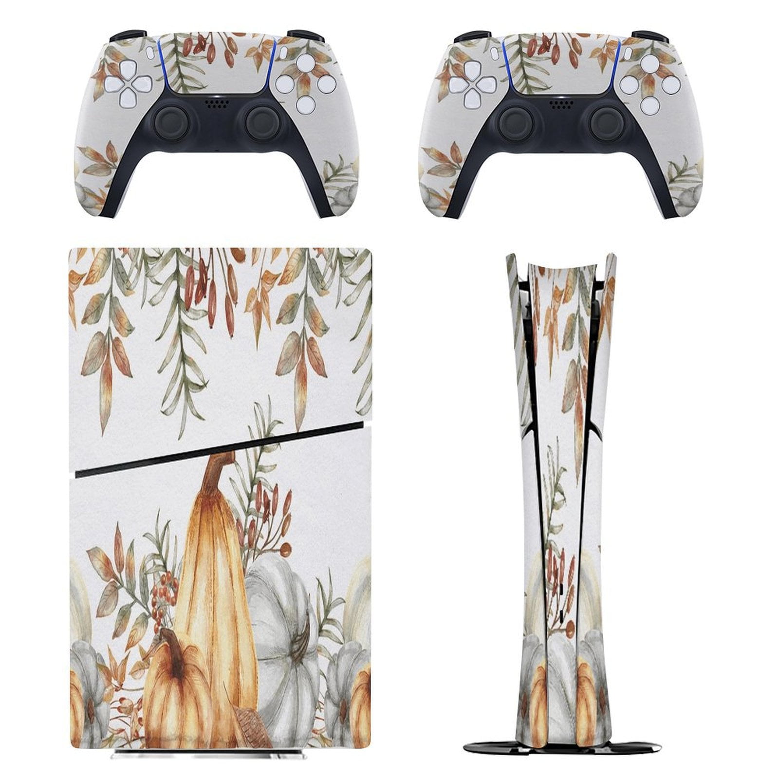 Thanksgiving Pumpkin Autumn Maple Leaves PS5/PS5 Pro/PS5 Slim Digital Disc Skin Sticker For ...
