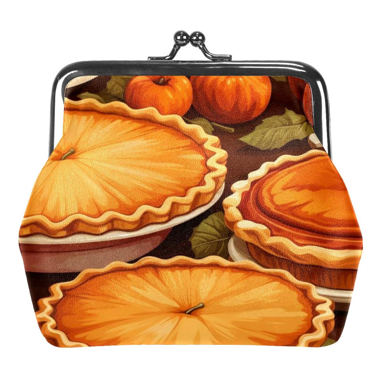 Thanksgiving Pumpkin Coin Purse, Kiss Lock Coin Purse, Large Capacity ...
