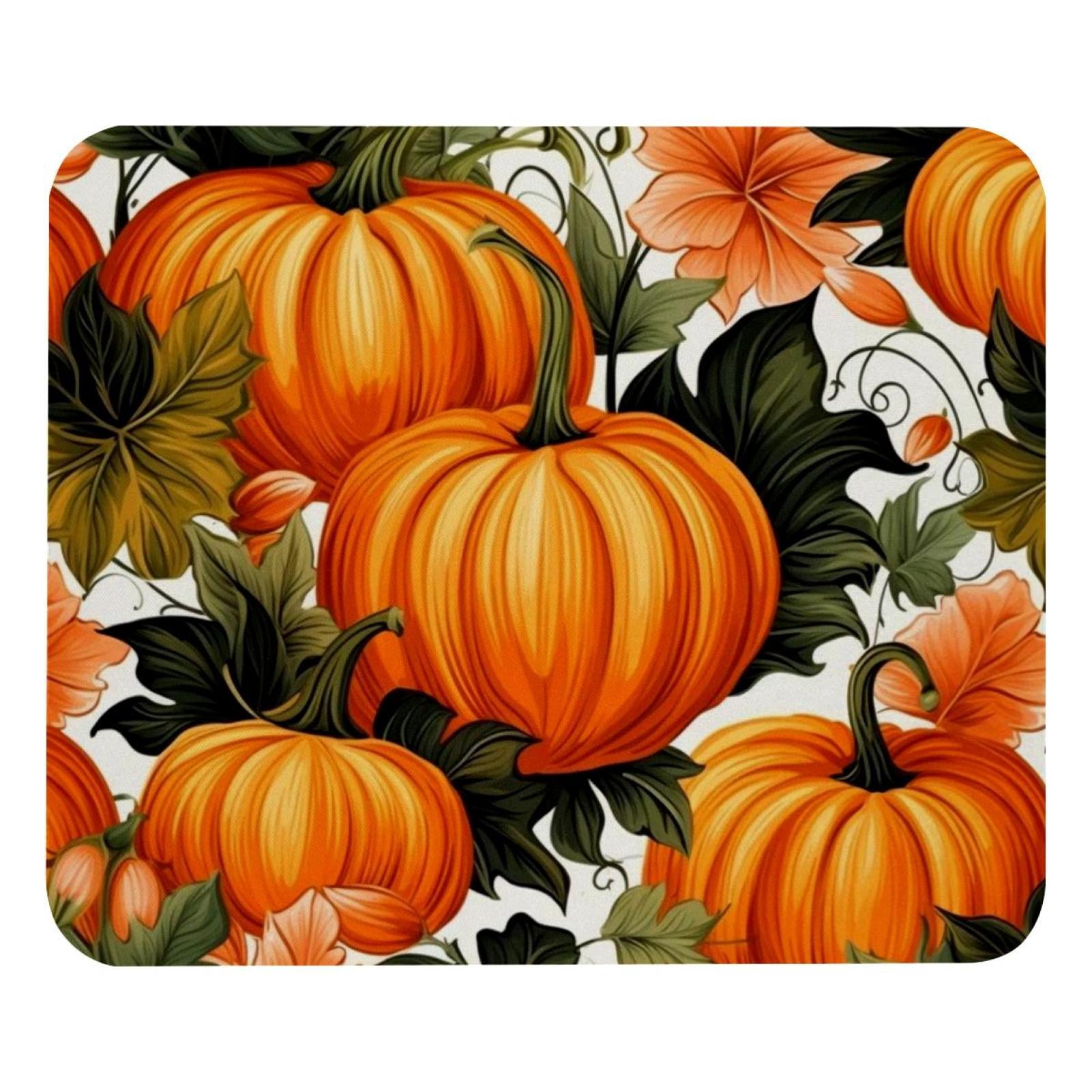 Thanksgiving Pumpkin Leaves Non-Slip Rubber Bottom Personalized Custom ...