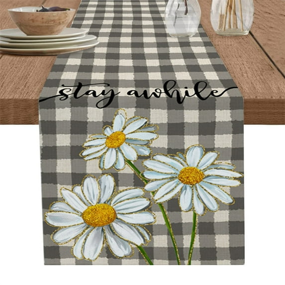 Thanksgiving Pumpkin Rabbit table flag Maple Leaf Sunflower Table ...