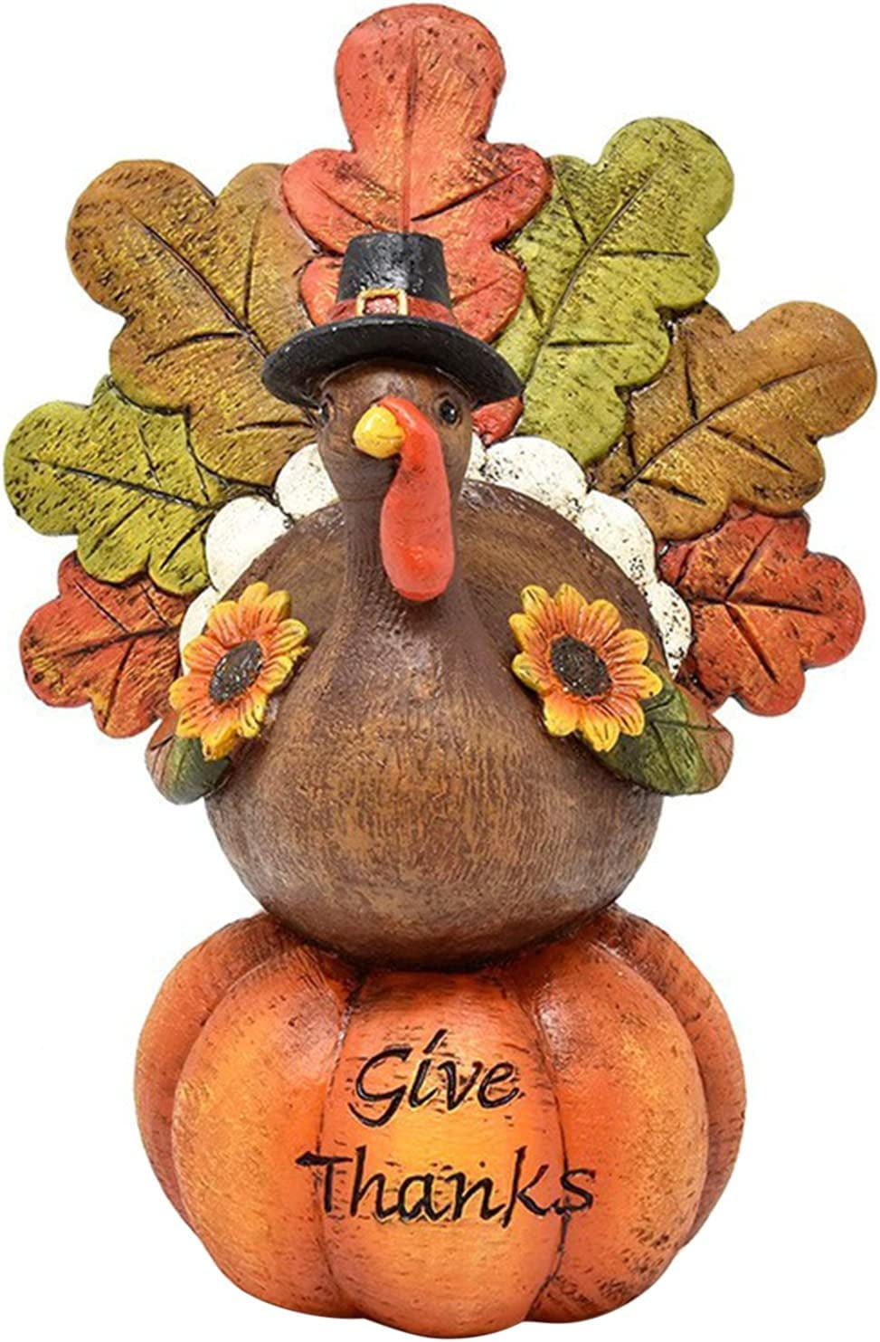 Thanksgiving Pumpkin Turkey Statue Ornament, 4.9 Inch Thanksgiving ...