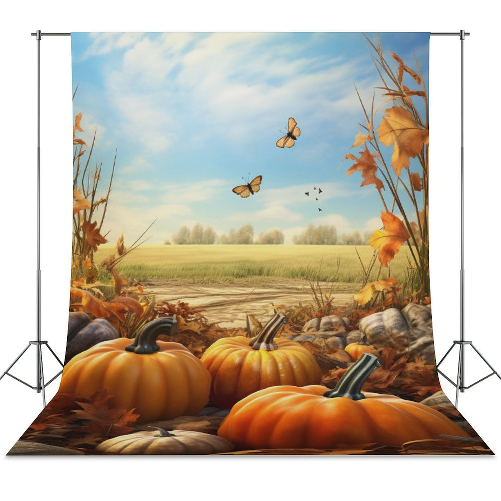 Thanksgiving Pumpkins Backdrop Background for Photography Photo Booth ...