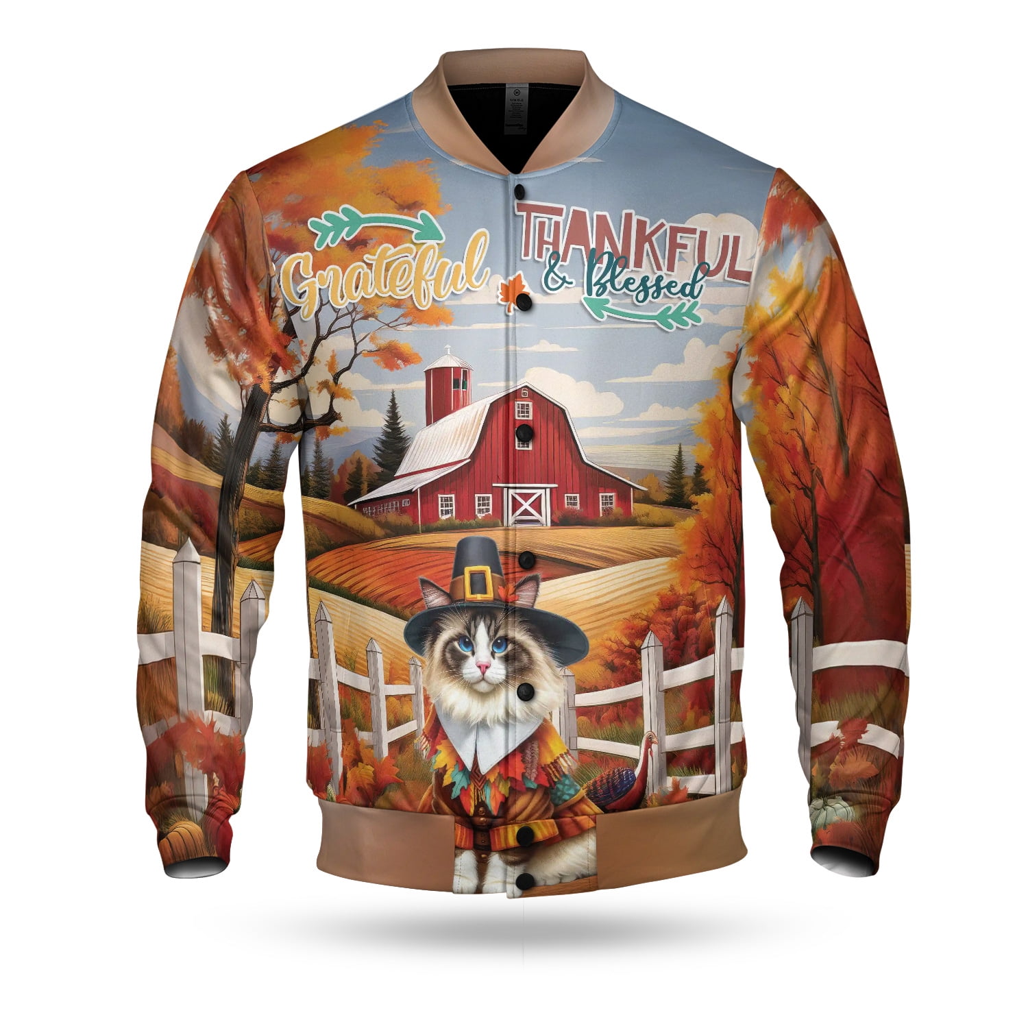 Thanksgiving Ragdoll Pilgrim Grateful, Thankful, Blessed Fall Welcome ...