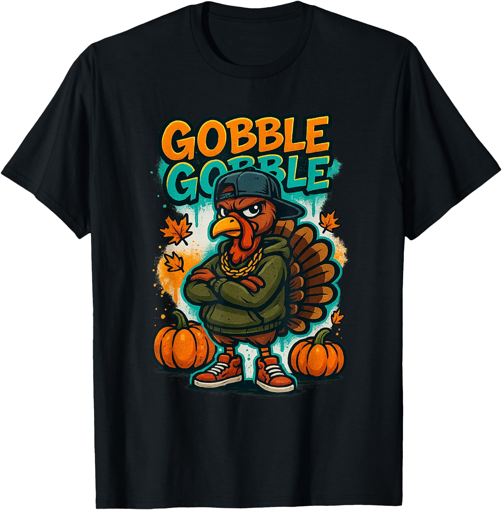 Thanksgiving Shirt for Boys Kids Youth Hip Hop Turkey T-Shirt - Walmart.com