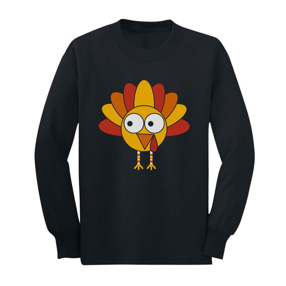 Thanksgiving Shirts for Boys Girls Funny Turkey Face Tie Toddler Kids ...
