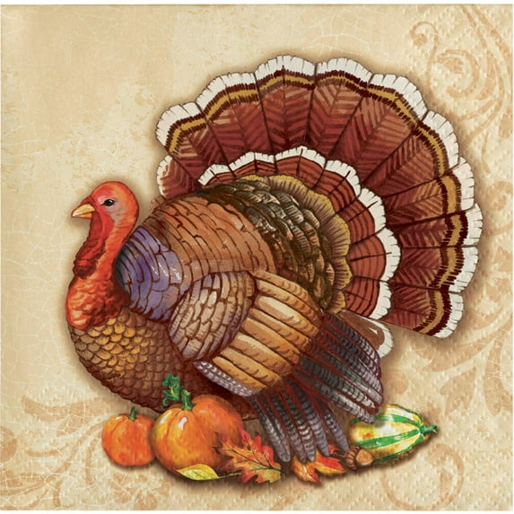 Thanksgiving Splendor - Beverage Napkins (16ct) - Walmart.com