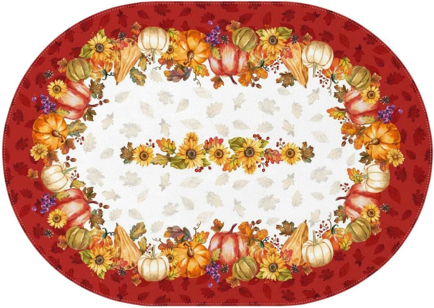Walmart Oval Thanksgiving Tablecloth 60 X 102, Waterproof, Wrinkle-Free ...