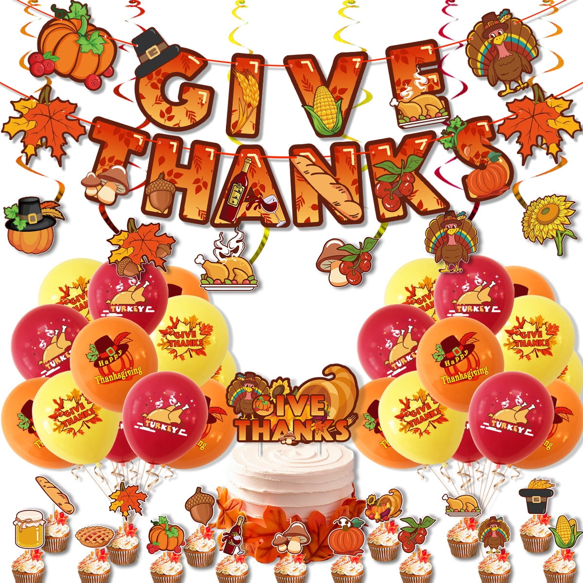 Thanksgiving Themed Party Supplies Decorations Party Sets Thanksgiving ...