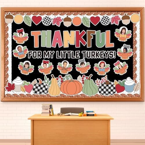 Thanksgiving Turkey Bulletin Board Set Fall Photo DIY Turkey Classroom ...
