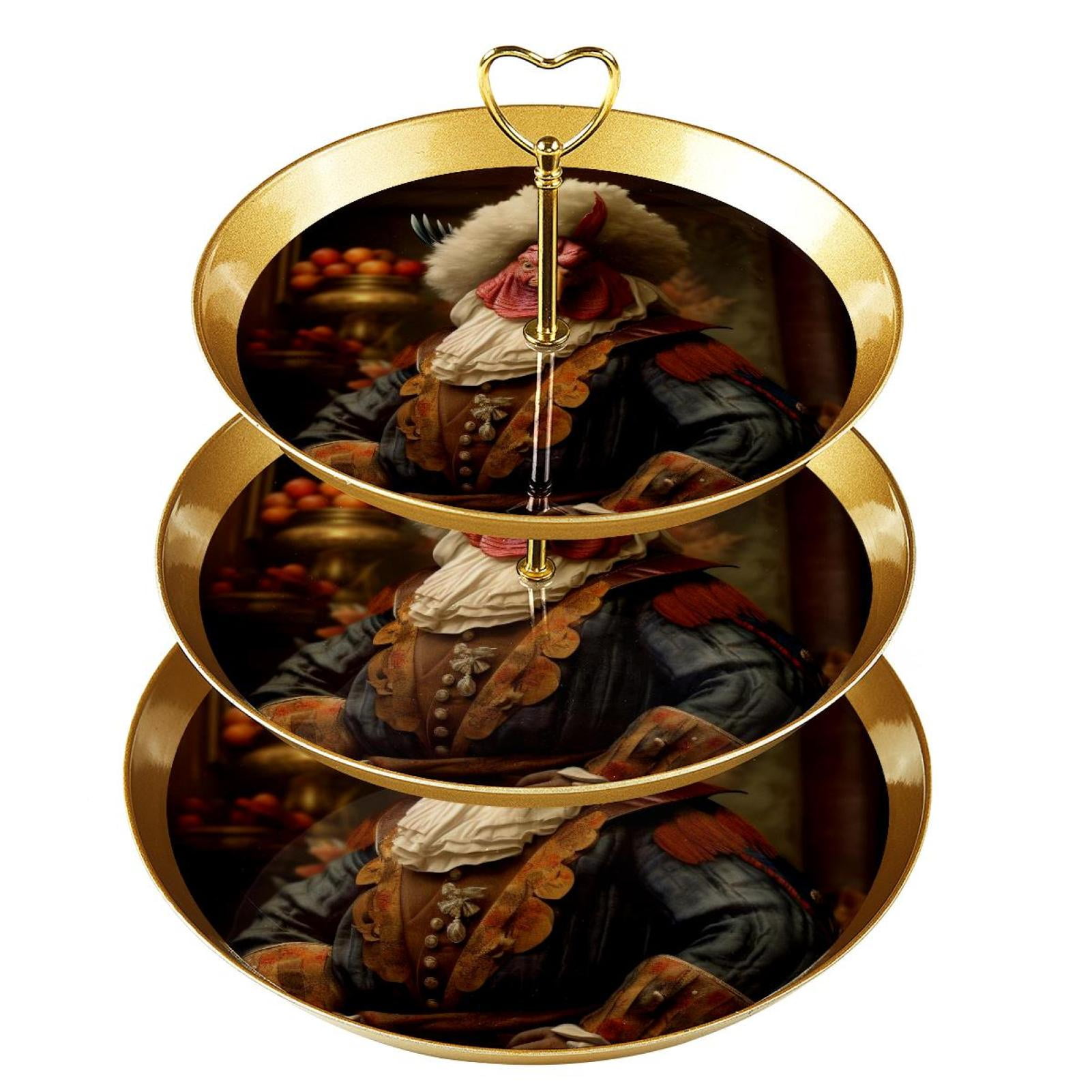 Thanksgiving Turkey Decorative Dessert Table Plastic Tray with Iron ...