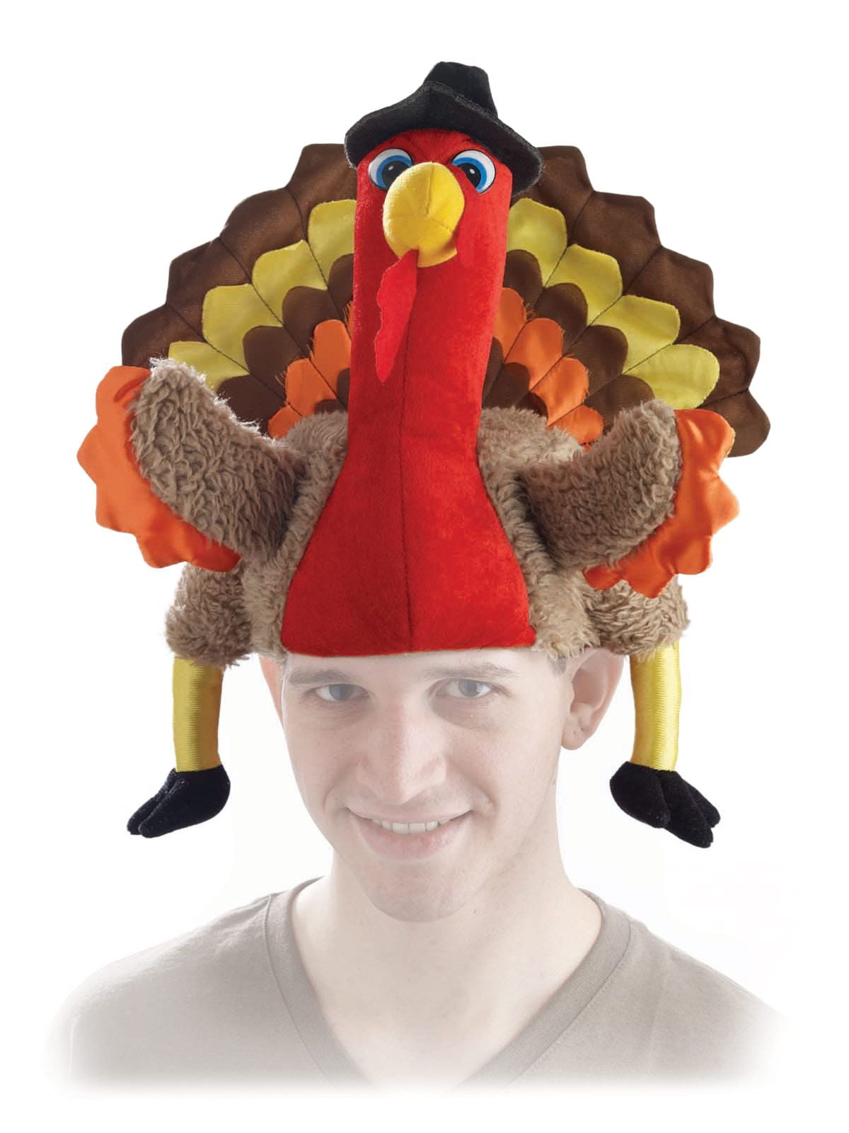 Rubies Thanksgiving Turkey Hat for Adults, Unisex One Size - Walmart.com