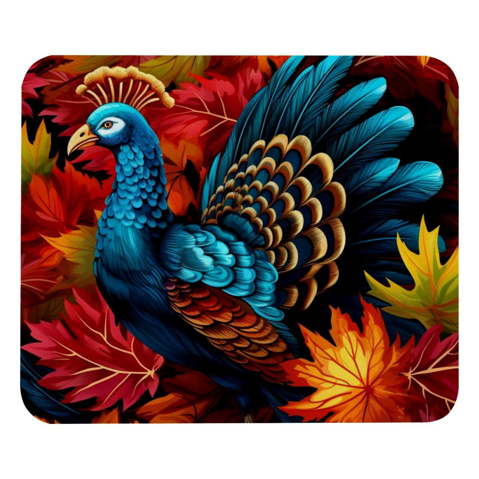 Thanksgiving Turkey Leaves Mouse Pad, Smooth Mouse Mat, Computer Mouse ...