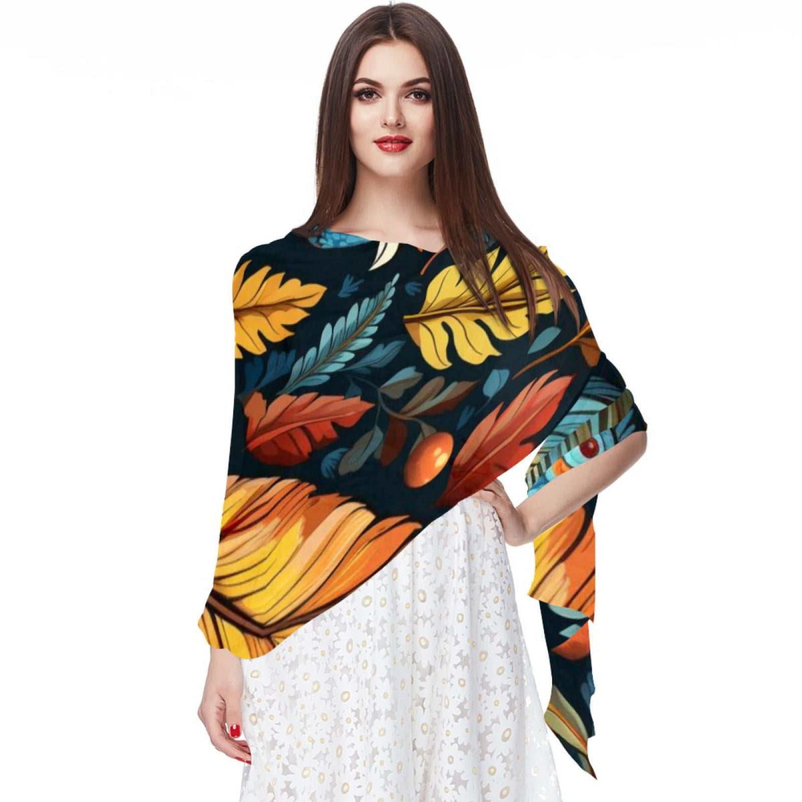 Thanksgiving Turkey Leaves Translucent Light and Breathable Chiffon ...