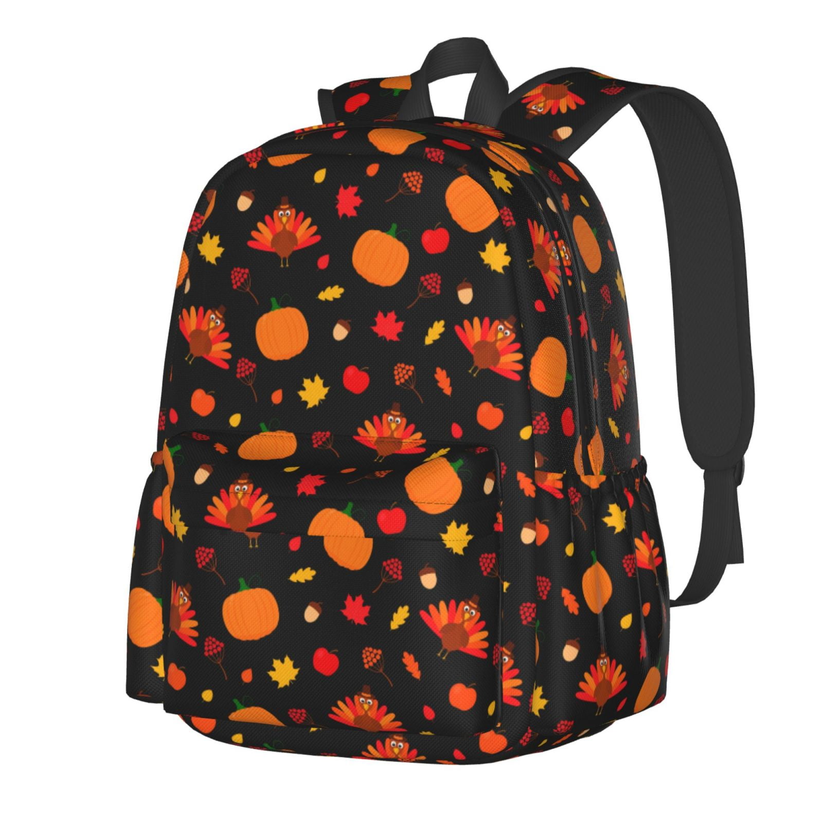 Thanksgiving Turkey Maple and Pumpkin Backpack for Men Women Laptop ...