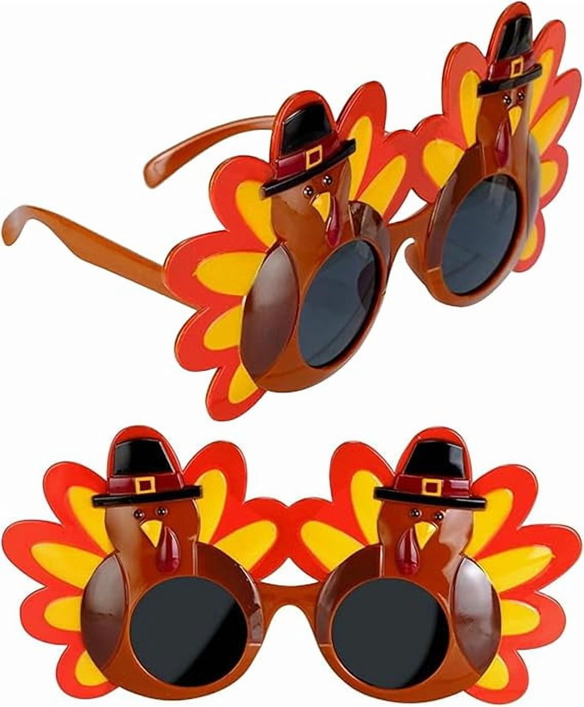 Thanksgiving Turkey Novelty Sunglasses, 2 Pack, Fun Turkey Shaped ...