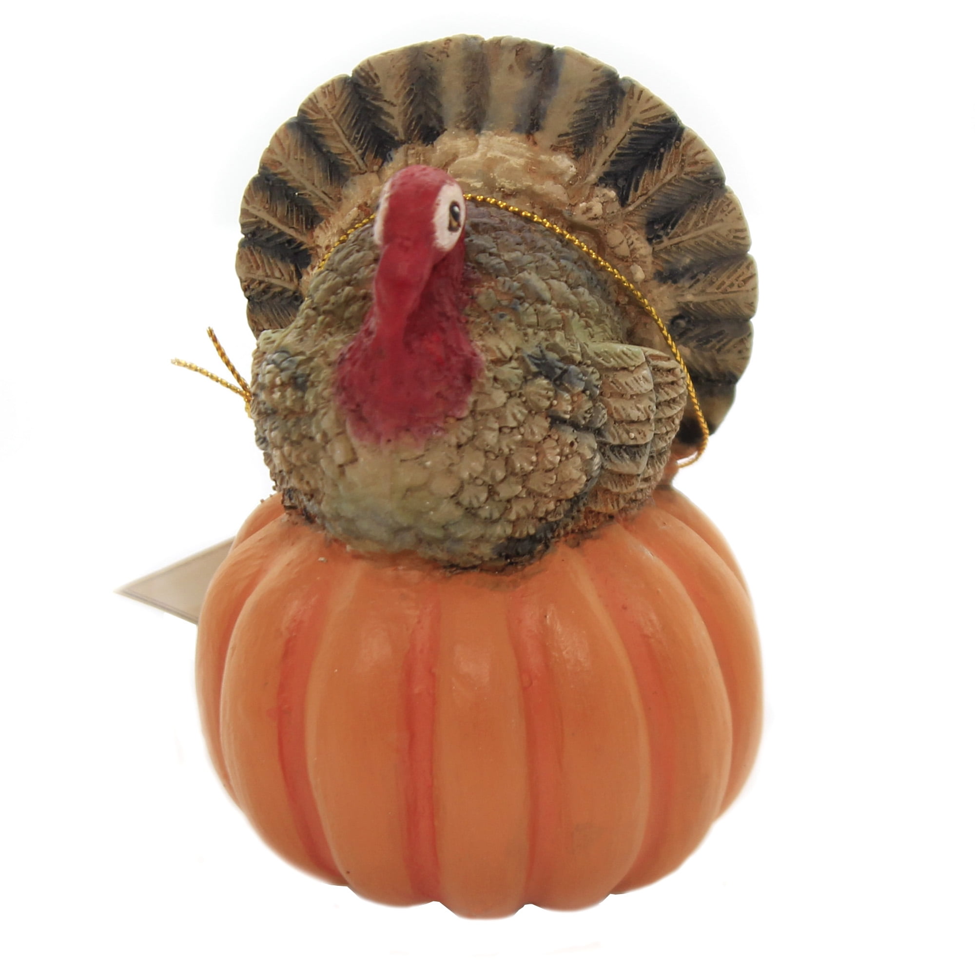 Thanksgiving Turkey On Pumpkin Gobble Gobble Bird Waddle Tl8746 ...