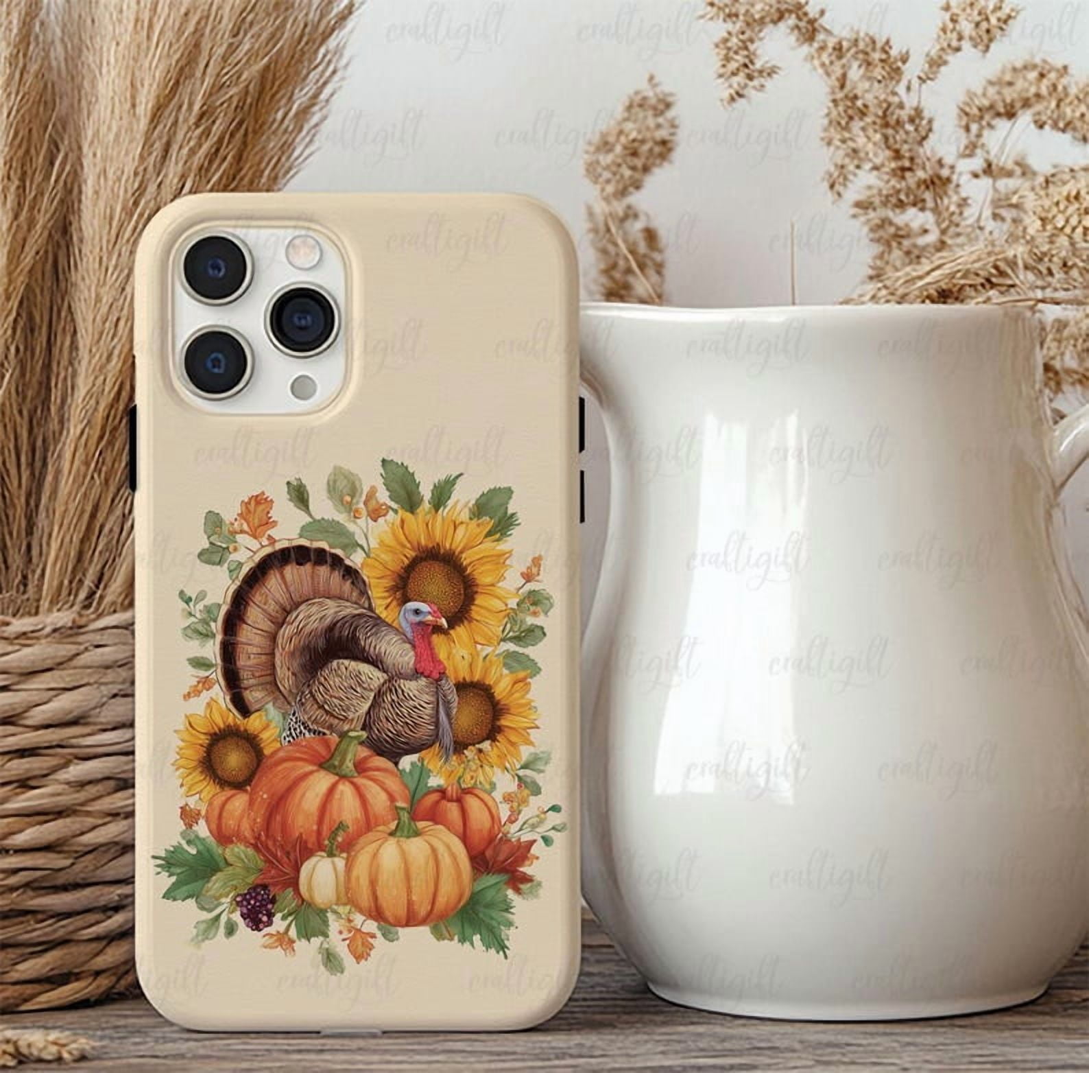 Thanksgiving Turkey Pumpkin iPhone Case - Sunflower Fall Aesthetic 11 ...
