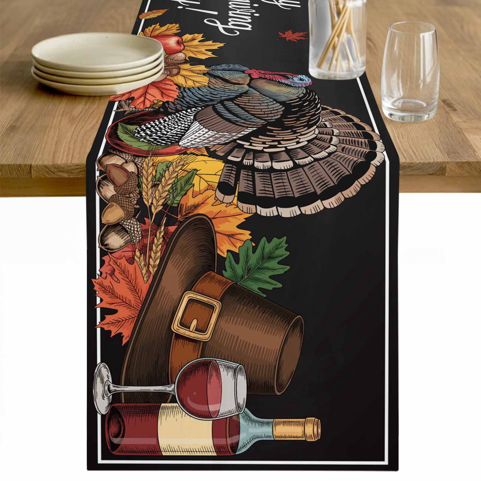 Thanksgiving Turkey Table Runner 120 Inches Long Farmhouse Dress ...