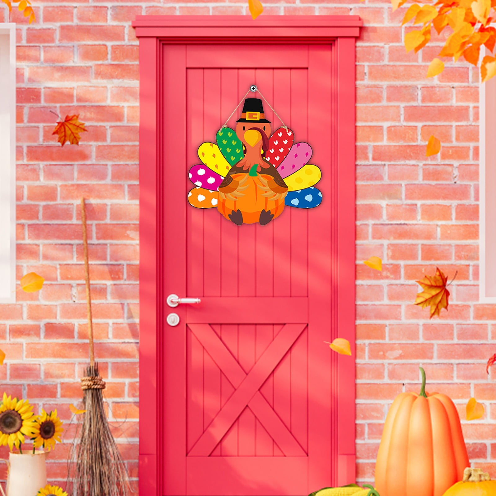 Thanksgiving Turkey Welcome Sign Paper Thanksgiving Turkey Door Sign ...