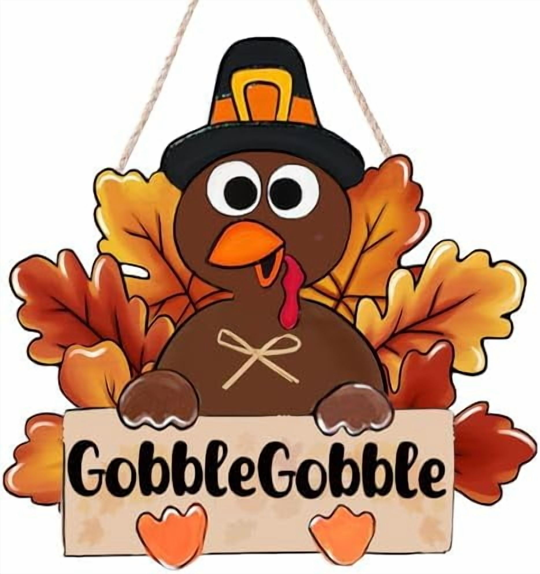 Thanksgiving Turkey Wooden Sign Thanksgiving Door Decorations Thanks ...