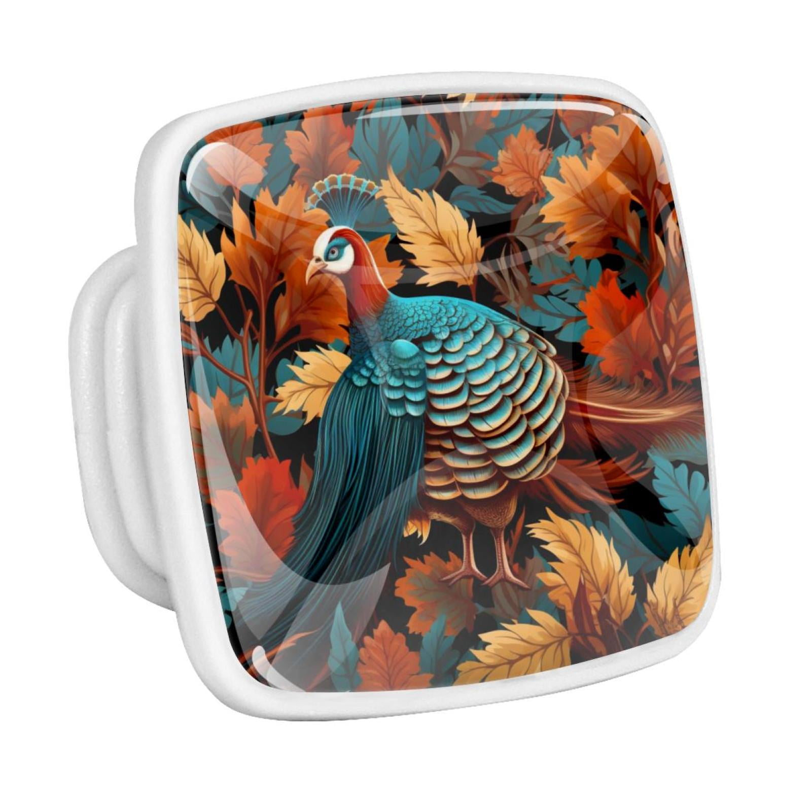 Thanksgiving Turkey leaves Fluorescent Drawer Pulls with Screws Square ...