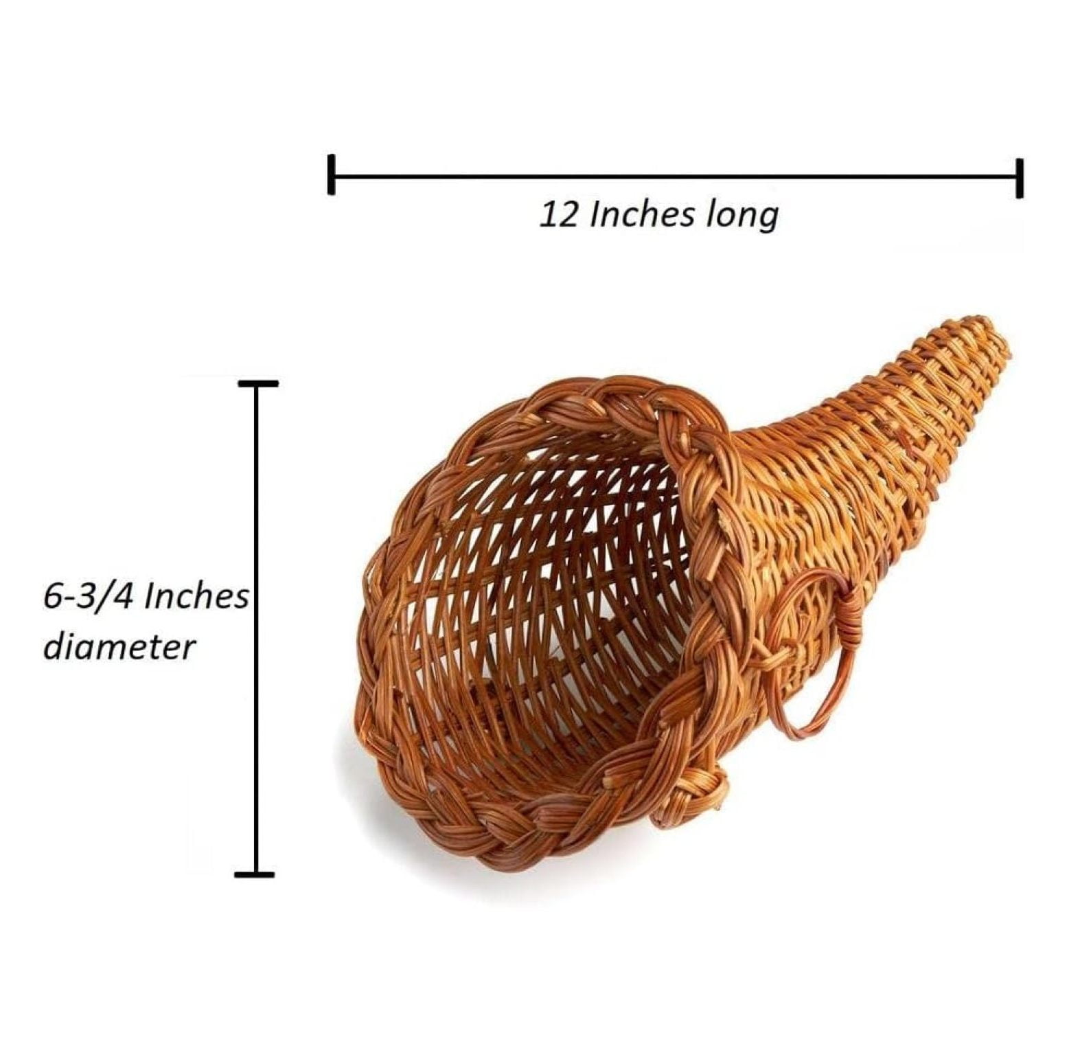 Thanksgiving Wicker Cornucopia Horn of Plenty Basket - Horn of Plenty ...