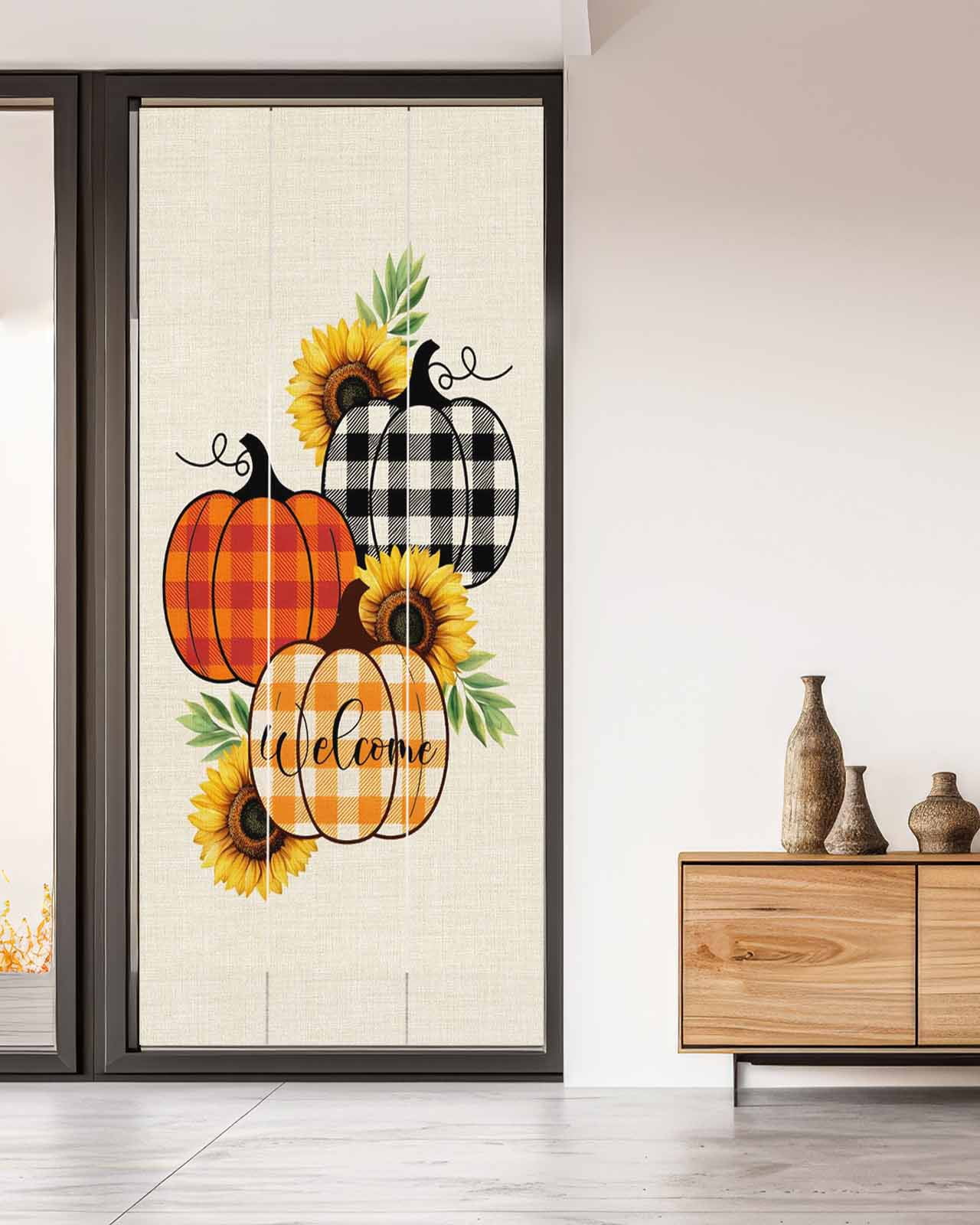 Thanksgiving Window Privacy Film Stained Glass Window Film Decorative ...