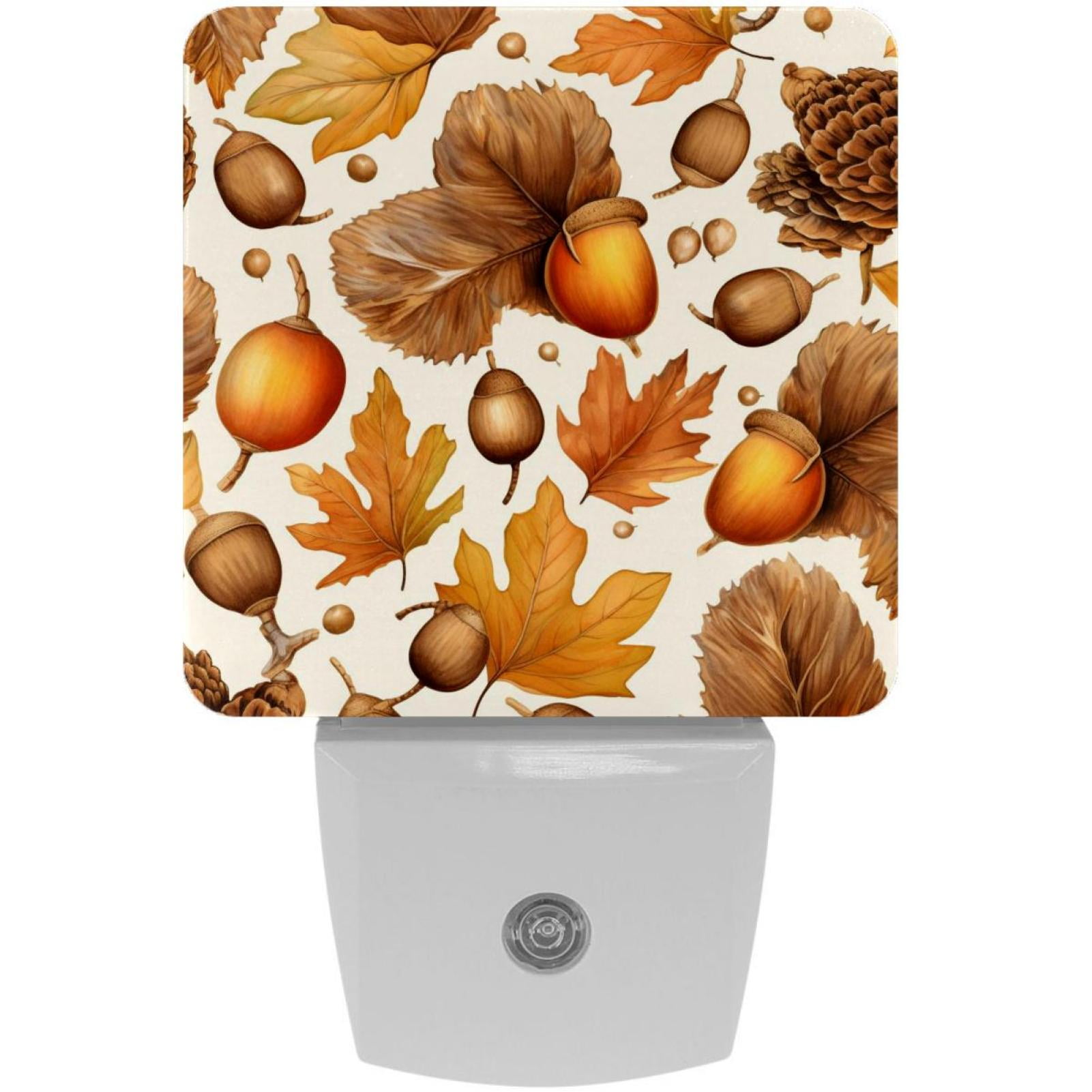 Thanksgiving acorns LED Square Night Lights- Energy Efficient and ...