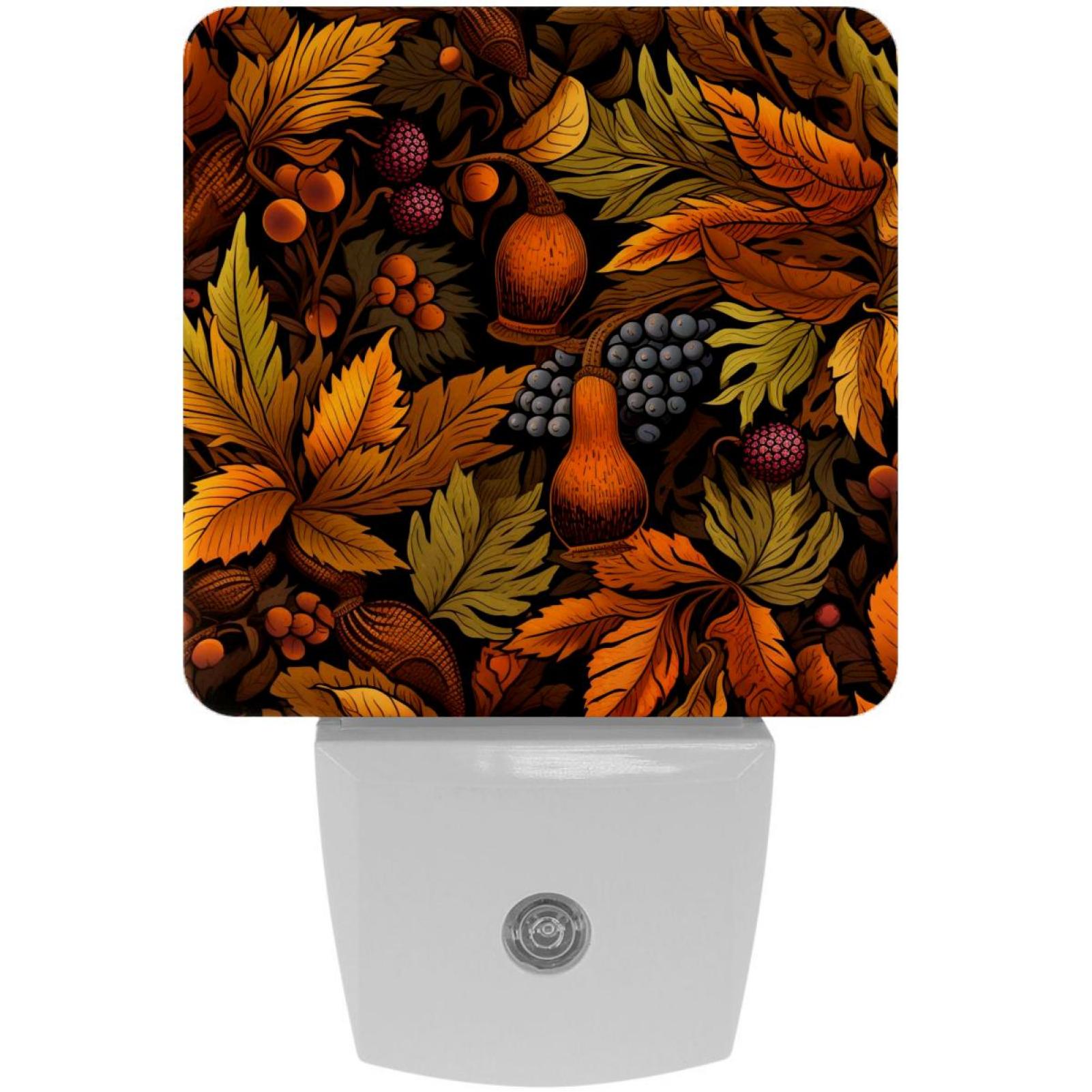 Thanksgiving acorns LED Square Night Lights - Modern and Versatile Plug ...