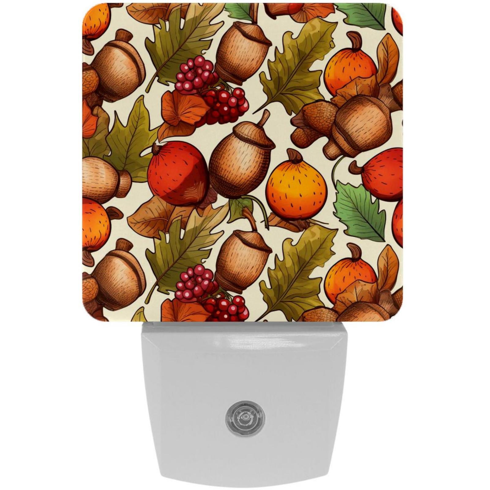 Thanksgiving acorns LED Square Night Lights - Small and Bright ...