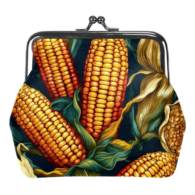 Thanksgiving corn Elegant Microfiber Coin Purse with Zinc Alloy Jaws ...