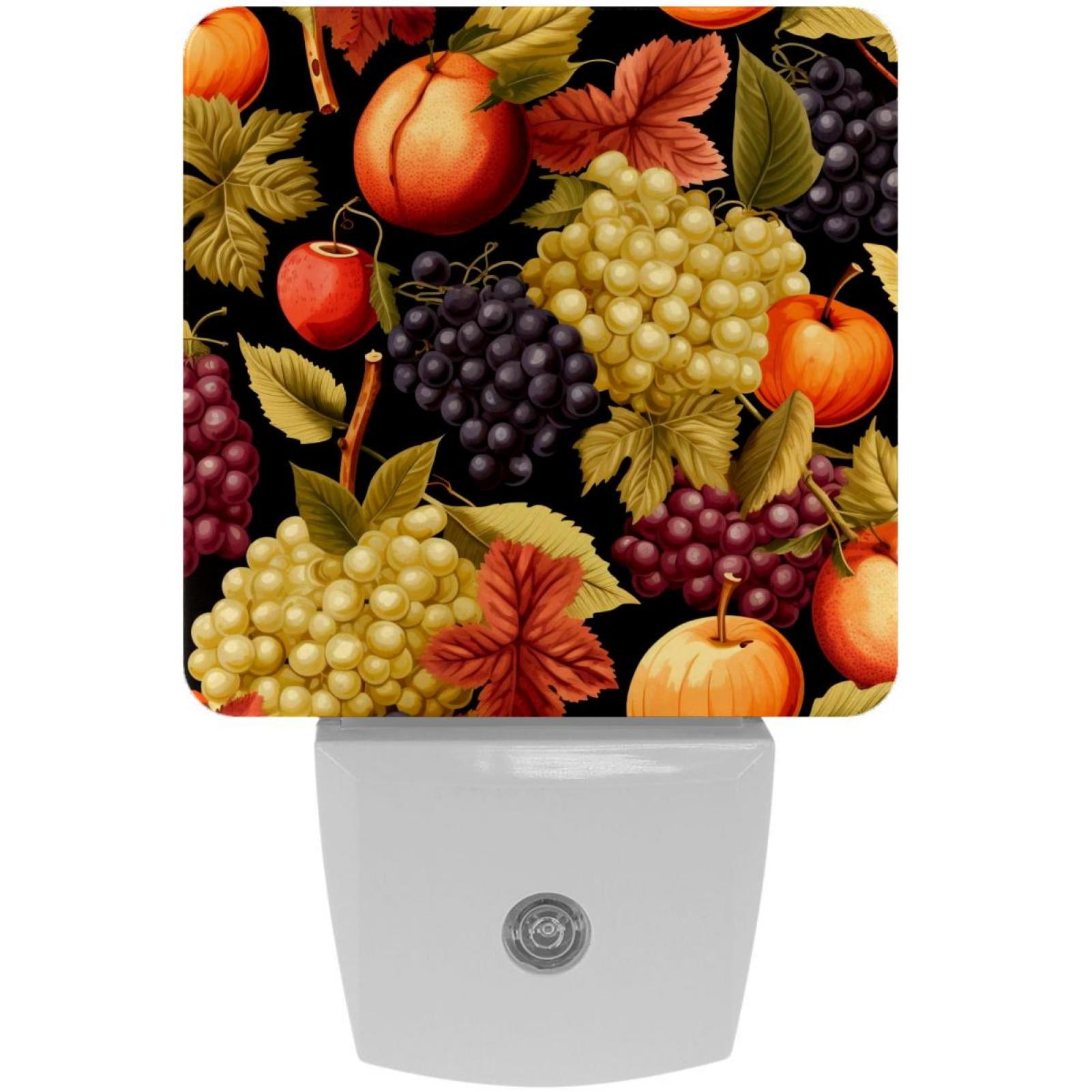 Thanksgiving fruits LED Square Night Lights: Compact and Energy ...