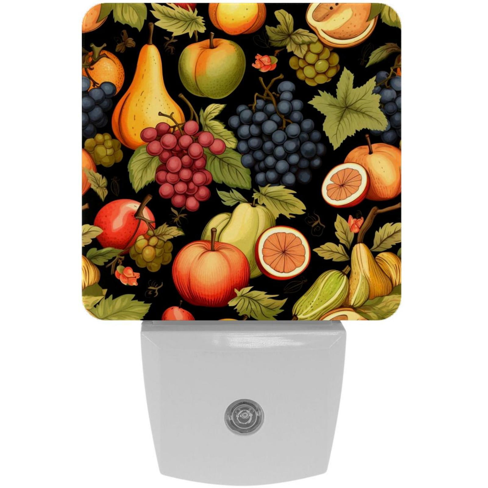 Thanksgiving fruits LED Square Night Lights - Modern and Versatile Plug ...