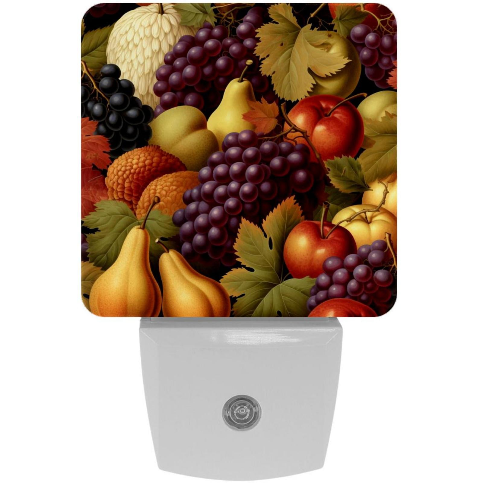 Thanksgiving fruits LED Square Night Lights - Modern and Versatile Plug ...