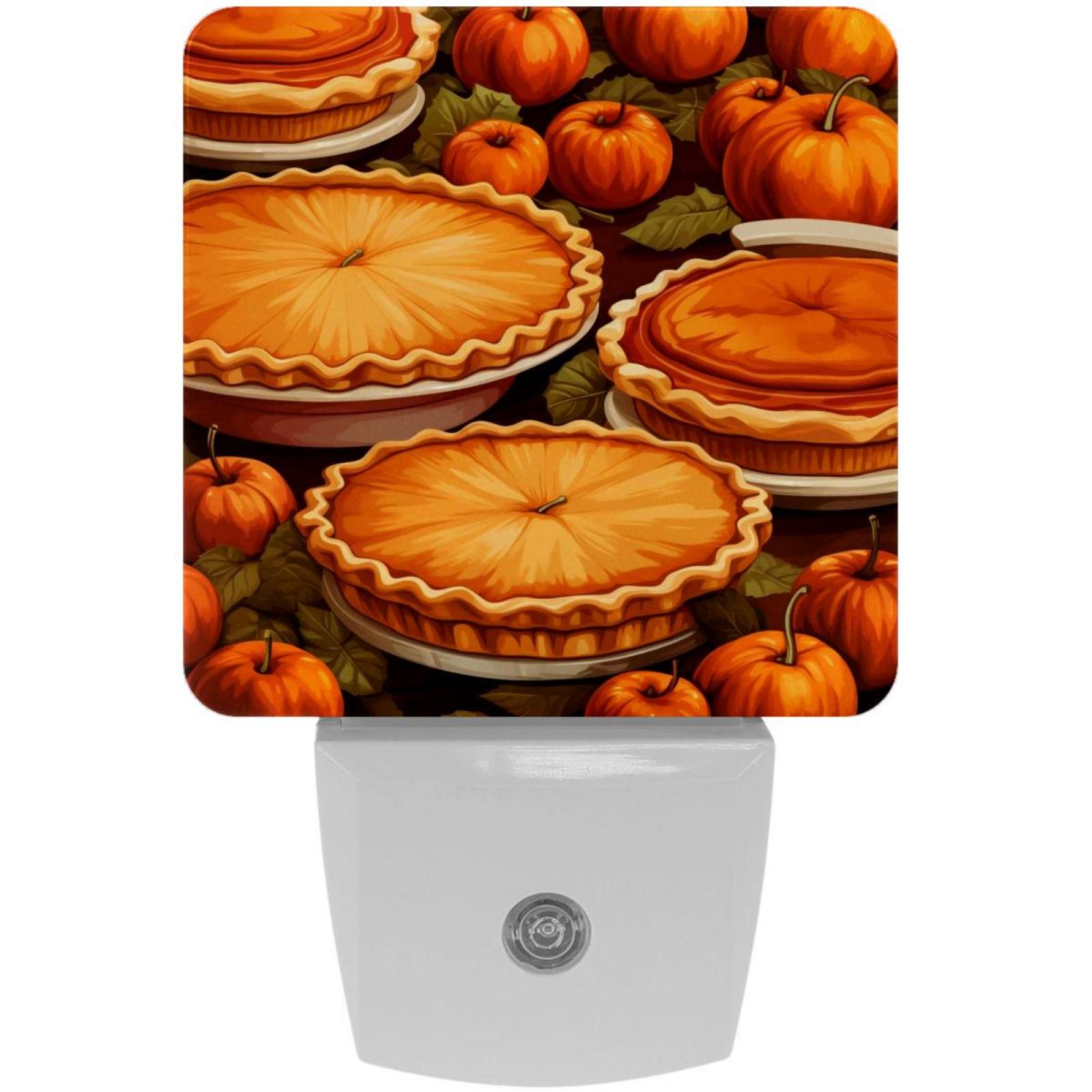 Thanksgiving pumpkin pie LED Square Night Lights: Compact and Energy ...