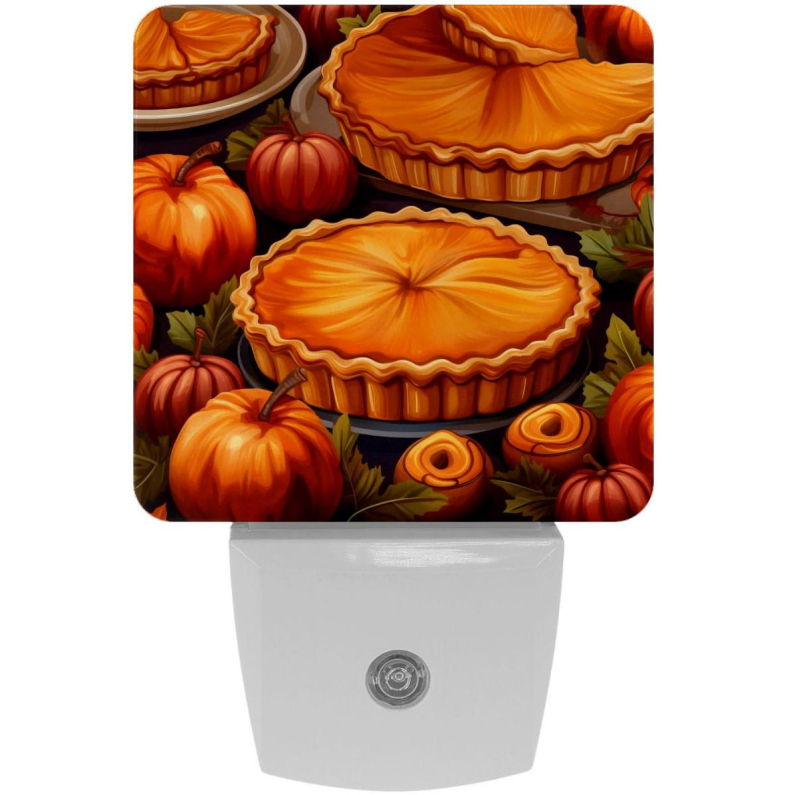 Thanksgiving pumpkin pie LED Square Night Lights - Small and Bright ...