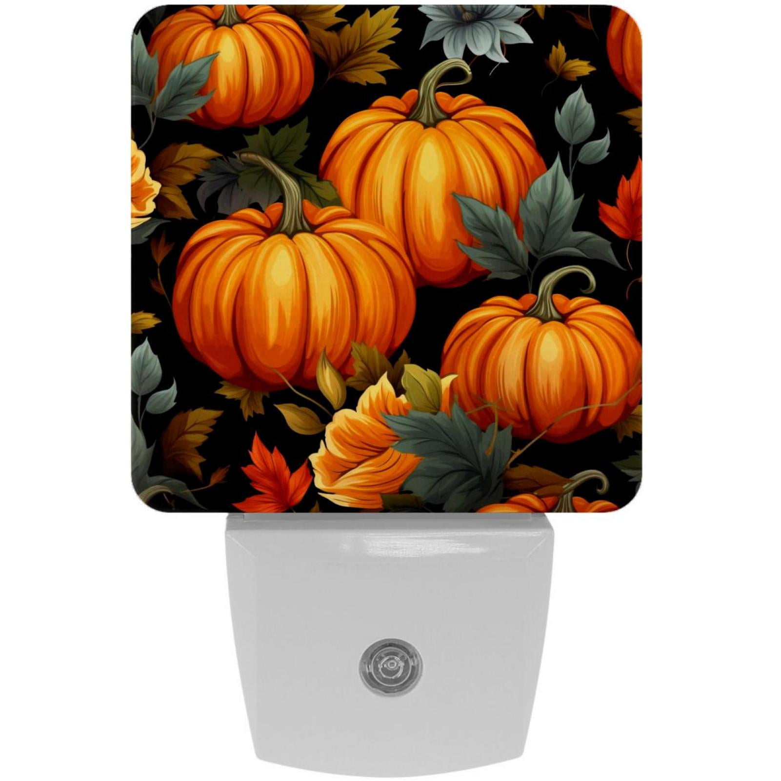 Thanksgiving pumpkins leaves LED Square Night Lights - Compact and ...