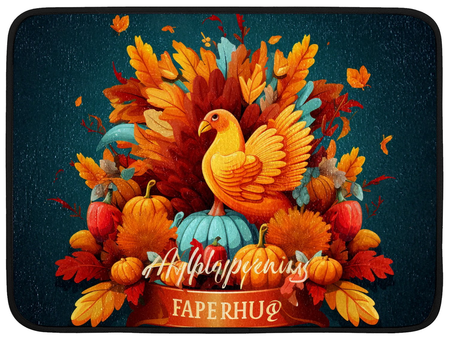 Thanksgiving turkey Dish Drying Mats for Kitchen Counter 18in x 16in ...