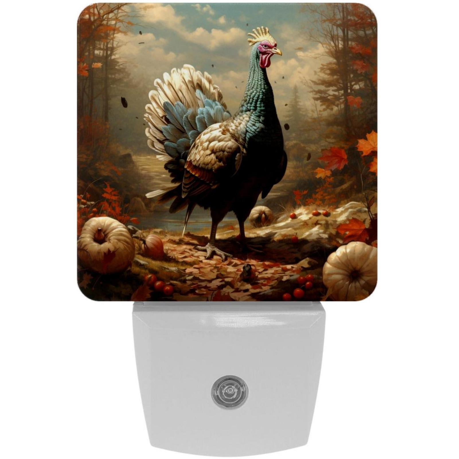 Thanksgiving turkey LED Square Night Lights for Bedroom and Living Room ...