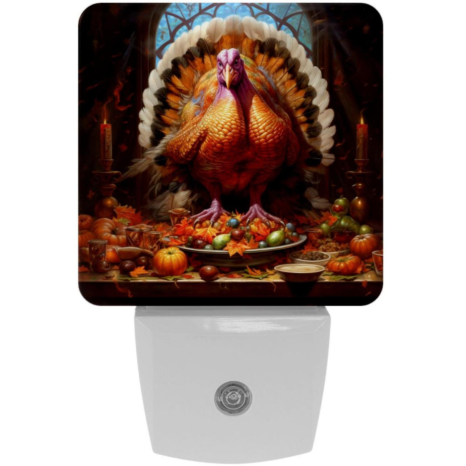 Thanksgiving turkey LED Square Night Lights - Elegant and Energy ...