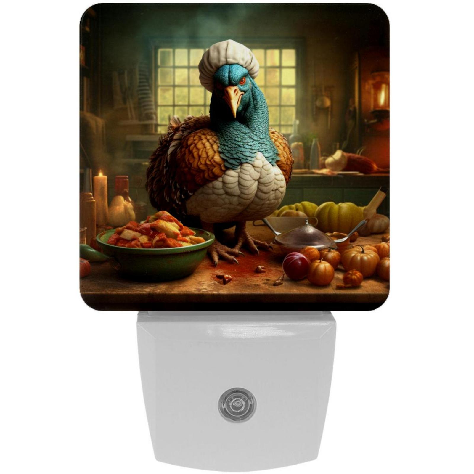 Thanksgiving turkey LED Square Night Lights: Energy-Efficient and ...